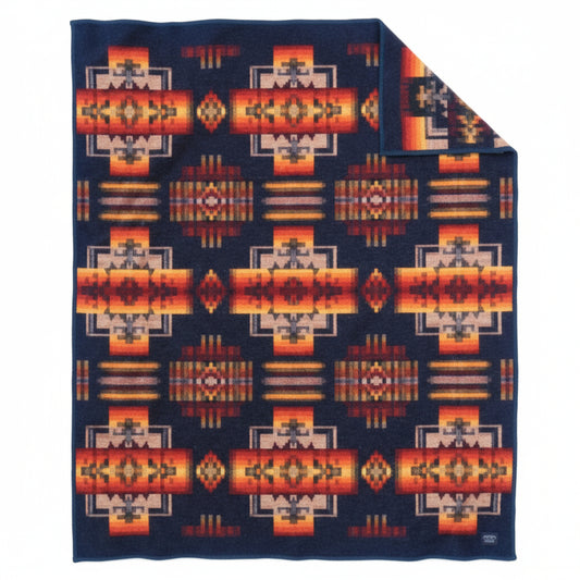 Chief Joseph Jacquard Indigo Robe Blanket – Vickers Western Store